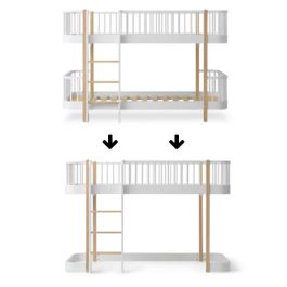 Wood Conversion Kit - Low bunk bed to low loft bed 138 cm - Oak ...